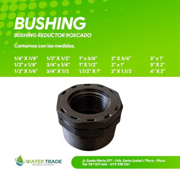Bushing Reductor Roscado - Water Trade | La mejor empresa de Riego ...